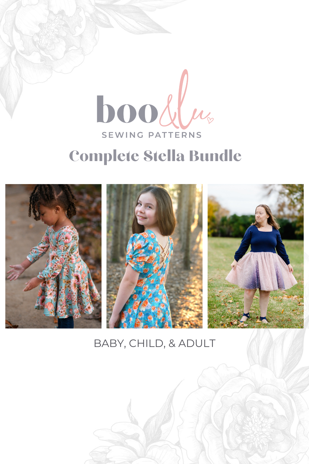 Complete Stella Top & Dress PDF Pattern Bundle