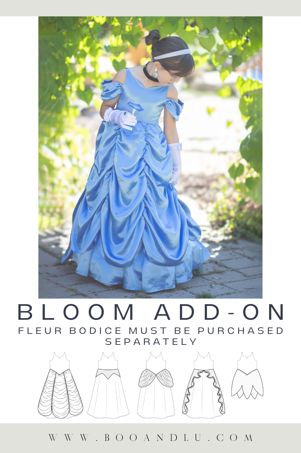 Bloom Add-on Digital Sewing Pattern - Boo and Lu